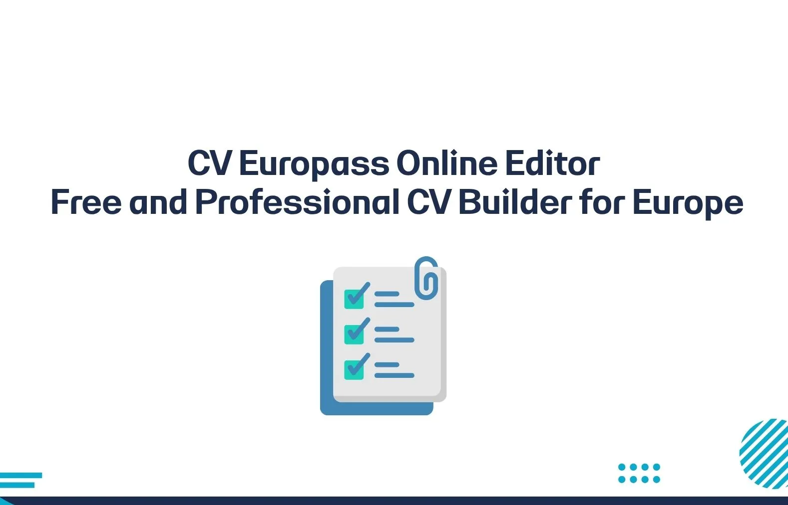 CV Europass Online Editor: Free and Professional CV Builder for Europe - Europass Cv